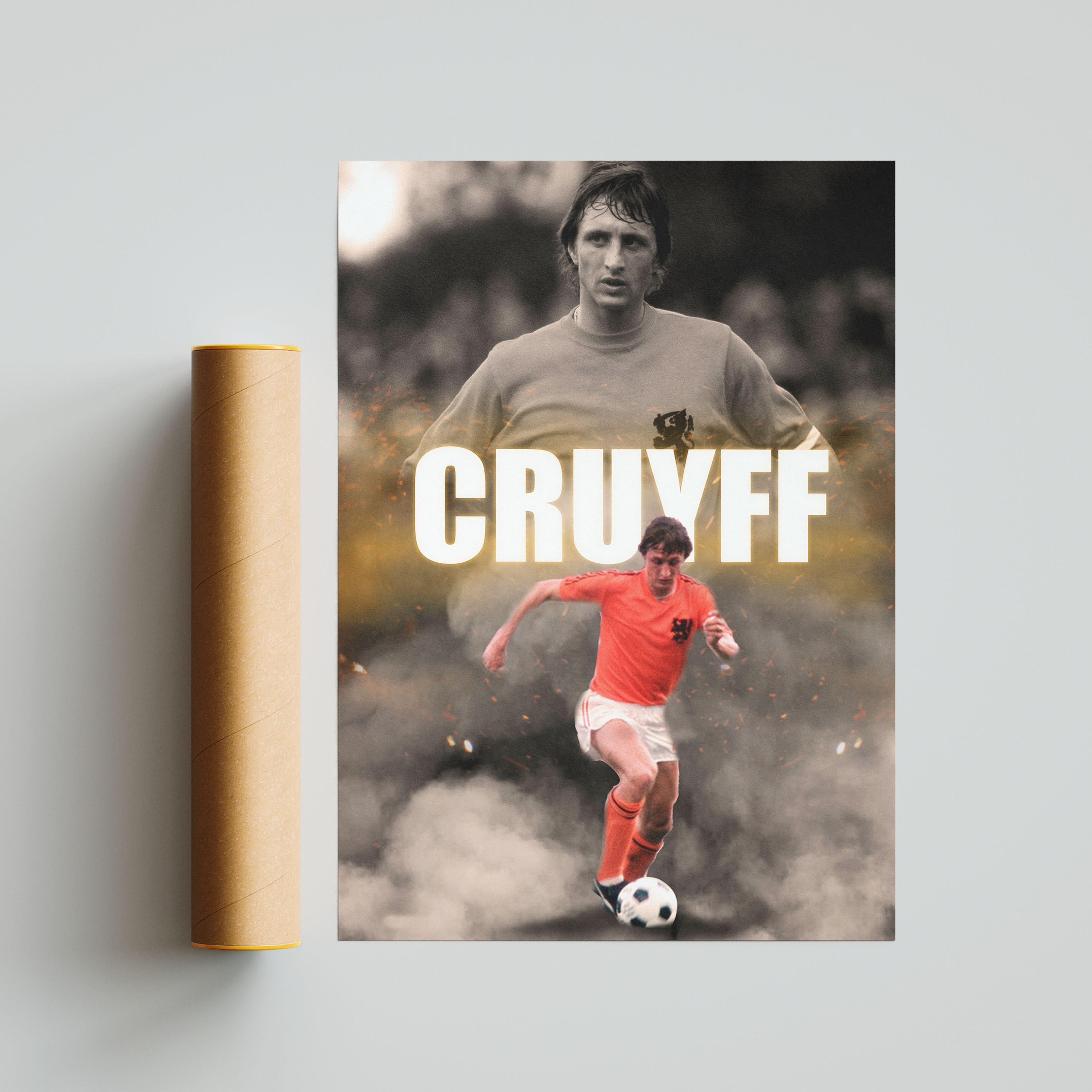 Johan Cruyff Poster / Football Poster / Football Print / - Etsy
