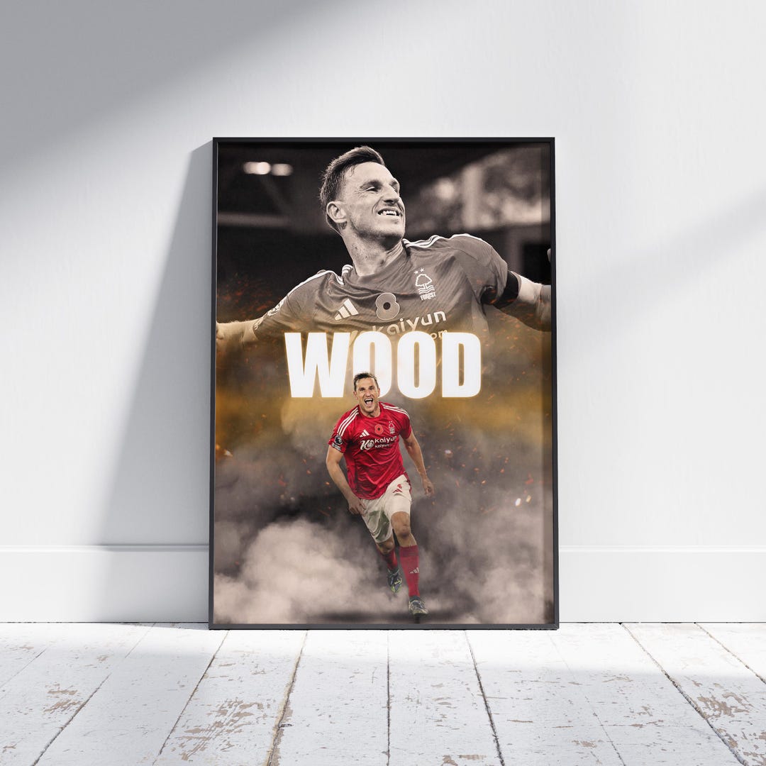 Chris Wood Poster, Nottingham Forest Poster, Sport Leinwand, Fußball ...