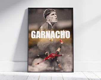 Alejandro Garnacho Poster, Alejandro Garnacho Print, Manchester United ...