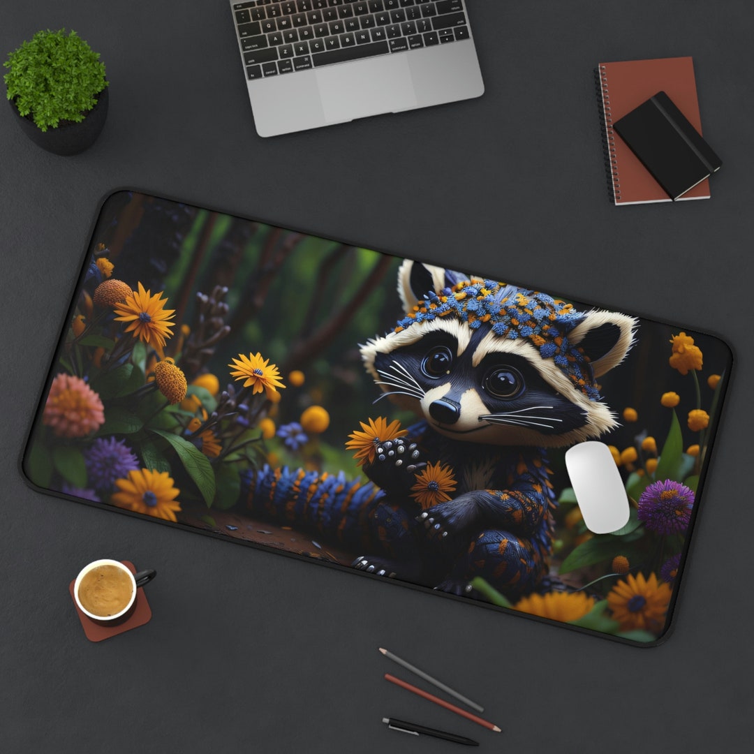 Racoon Desk Mat Gaming Mouse Pad Gaming Gifts Office Supplies Gift ...