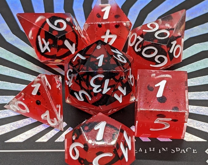 Sharingan - Handmade Resin Sharp Edge, Dnd, Dice Set for Dnd, D&D ...