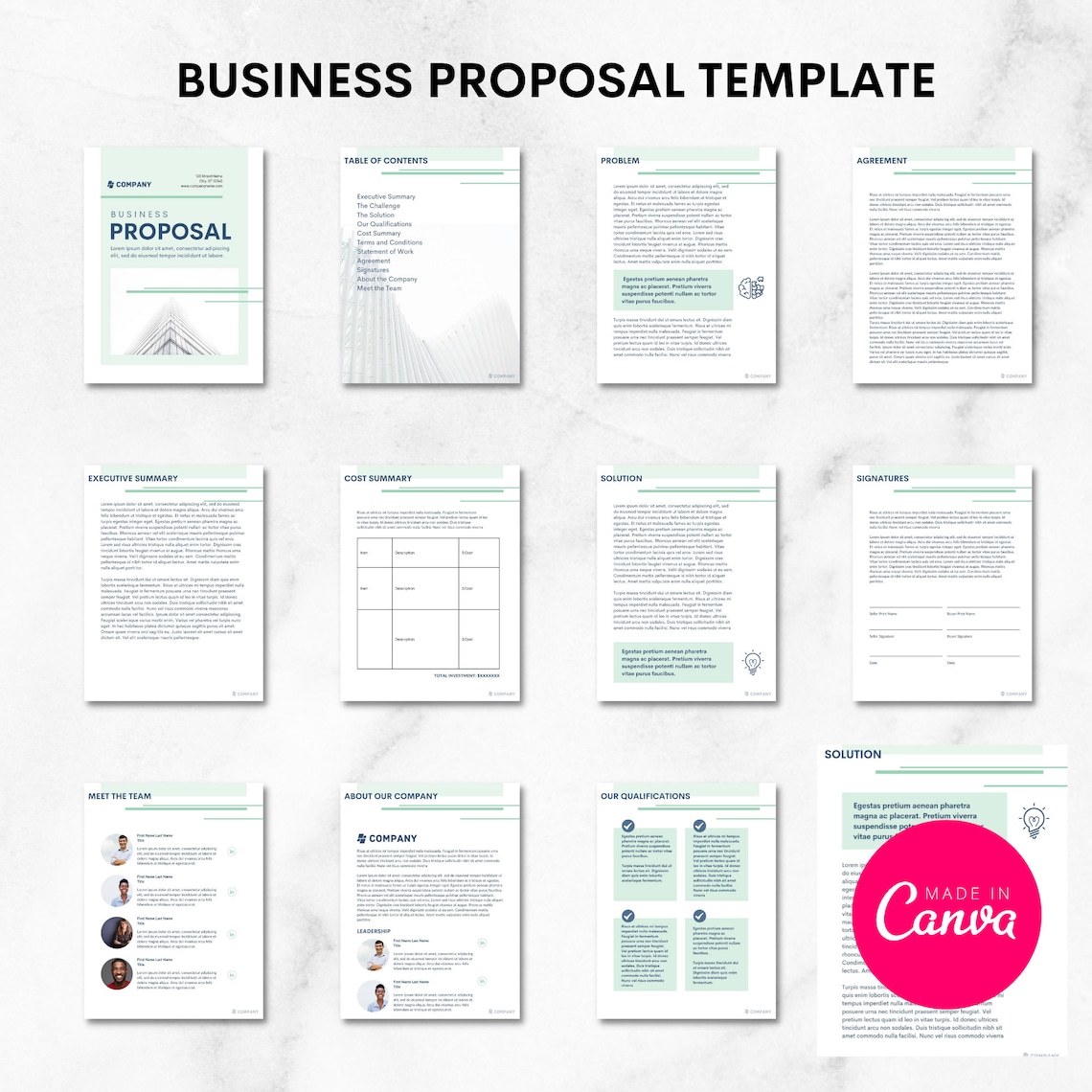Business Proposal Template, Project Proposal, Simple Proposal, Small ...