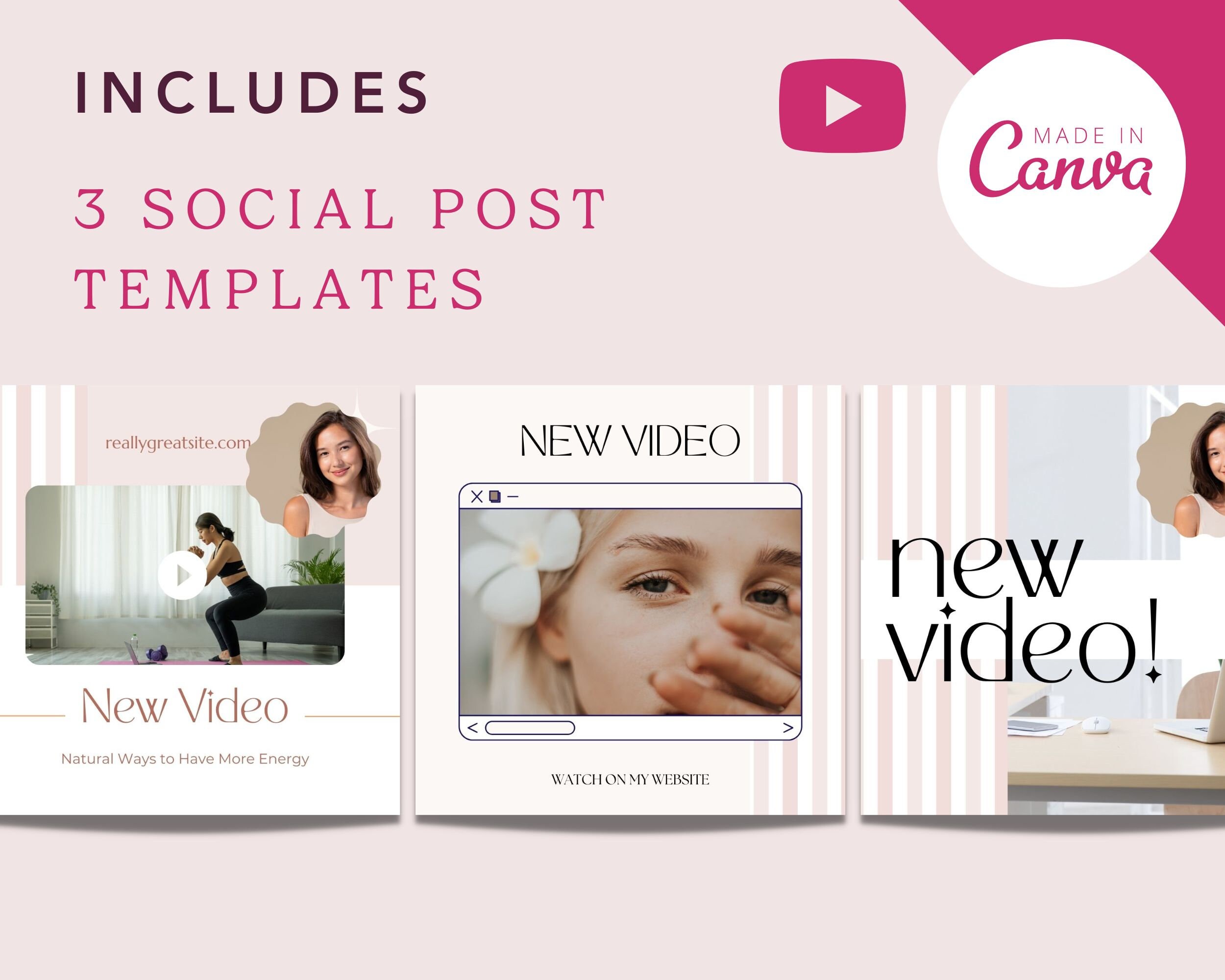 Youtube Brand Kit, Youtube Thumbnail Templates, Editable Channel Banner ...