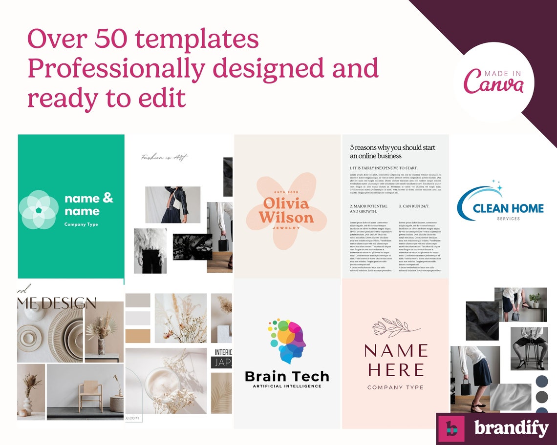 Branding Package Canva Branding Kit Small Business Owners DIY - Etsy