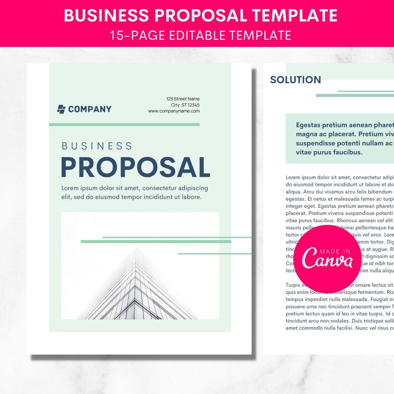 Business Proposal Template, Project Proposal, Simple Proposal, Small ...