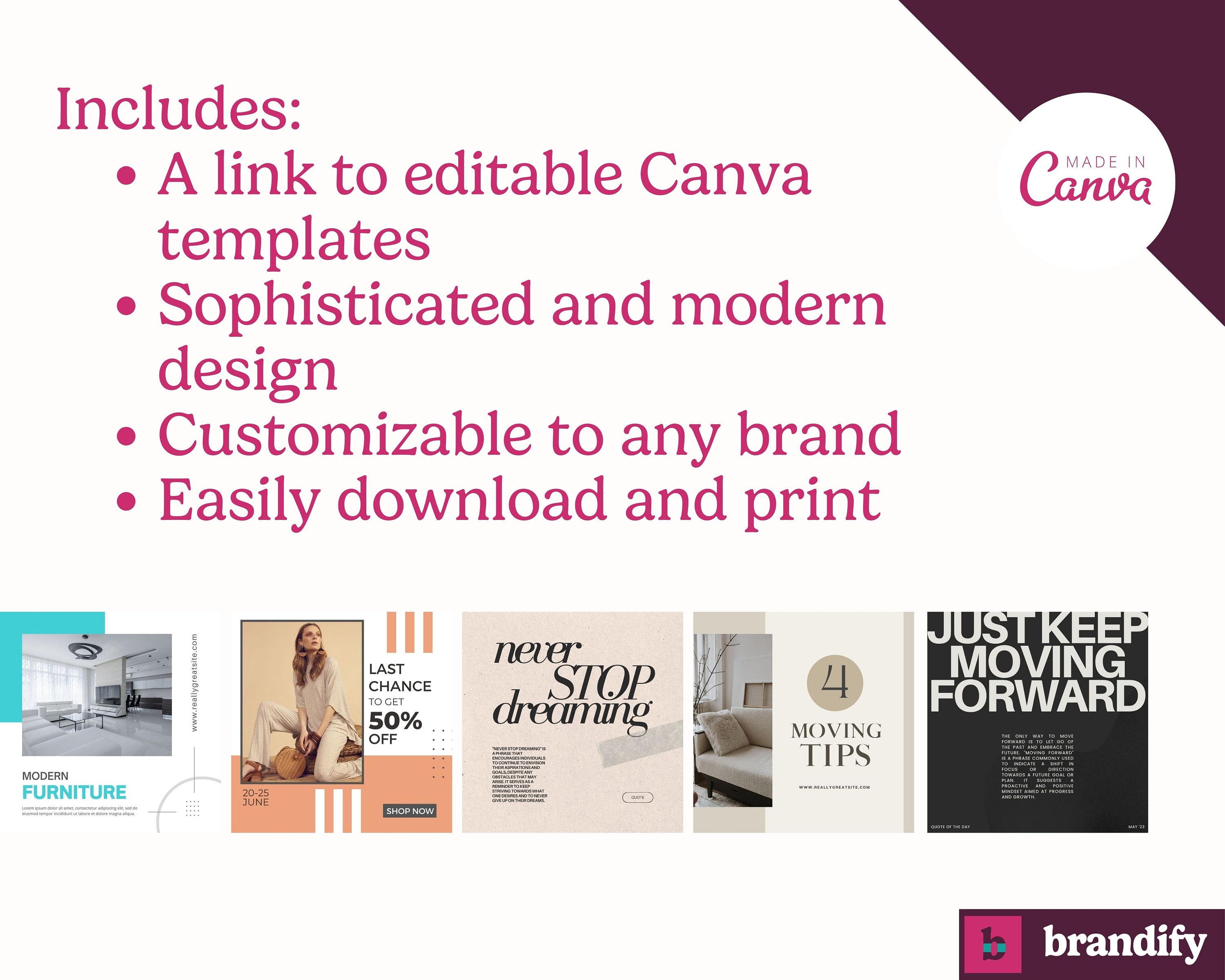 Branding Package, Canva Branding Kit Small Business Owners DIY Logo ...