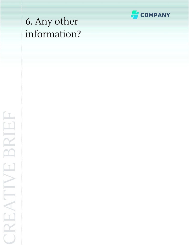Creative Brief Template Design Brief Creative Planner | Etsy