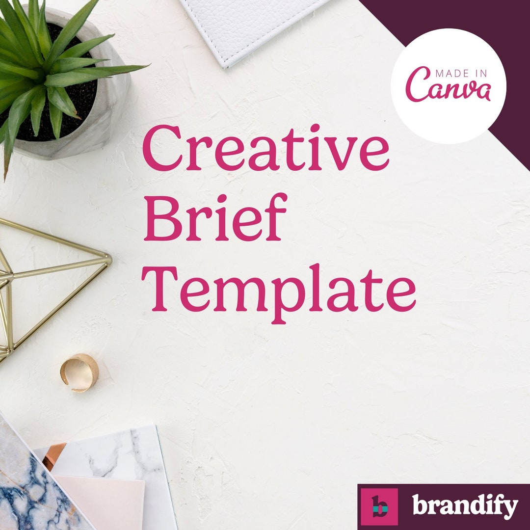 Creative Brief Template, Design Brief, Creative Planner, CANVA Template ...