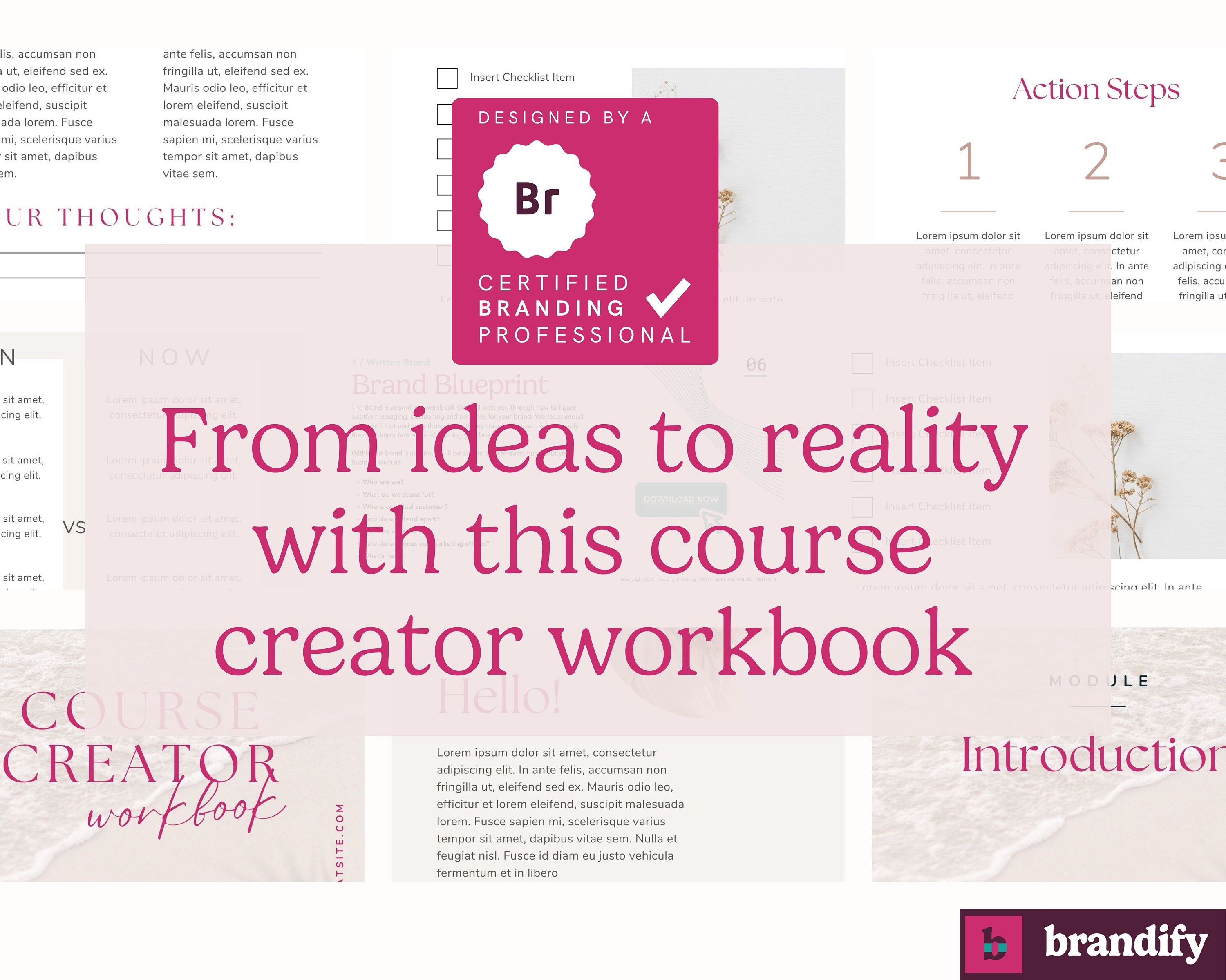 Course Template, Online Course Template, Course Template Canva, Course ...