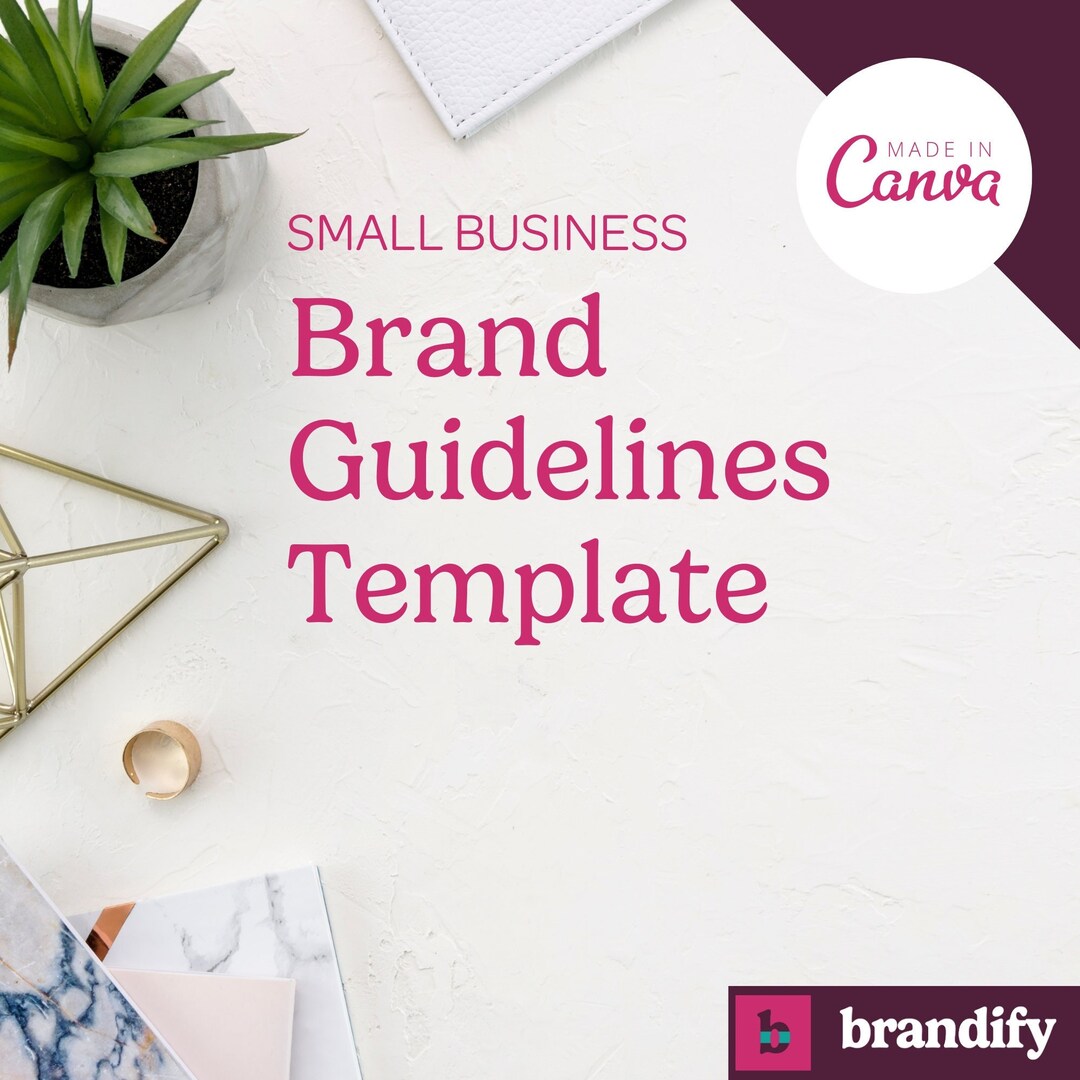 Brand Style Guide Template, Branding Templates, Editable Brand Guide ...