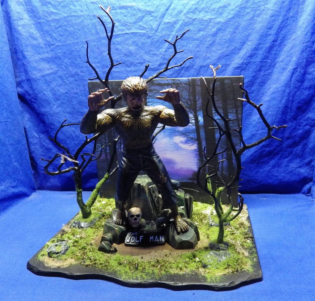Aurora 1962 original Wolfman Fully Built Model Kit W/base Diorama - Etsy