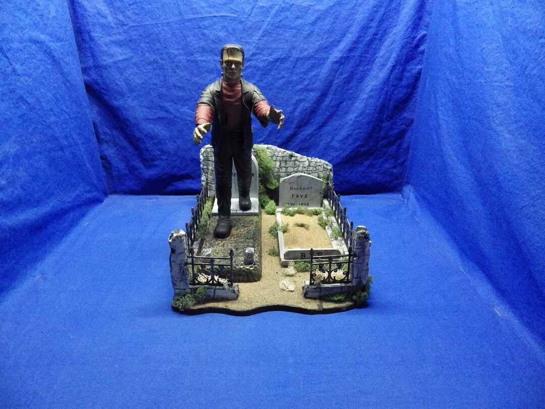Aurora 1961 original Frankenstein Fully Built Model Kit W/base Diorama ...