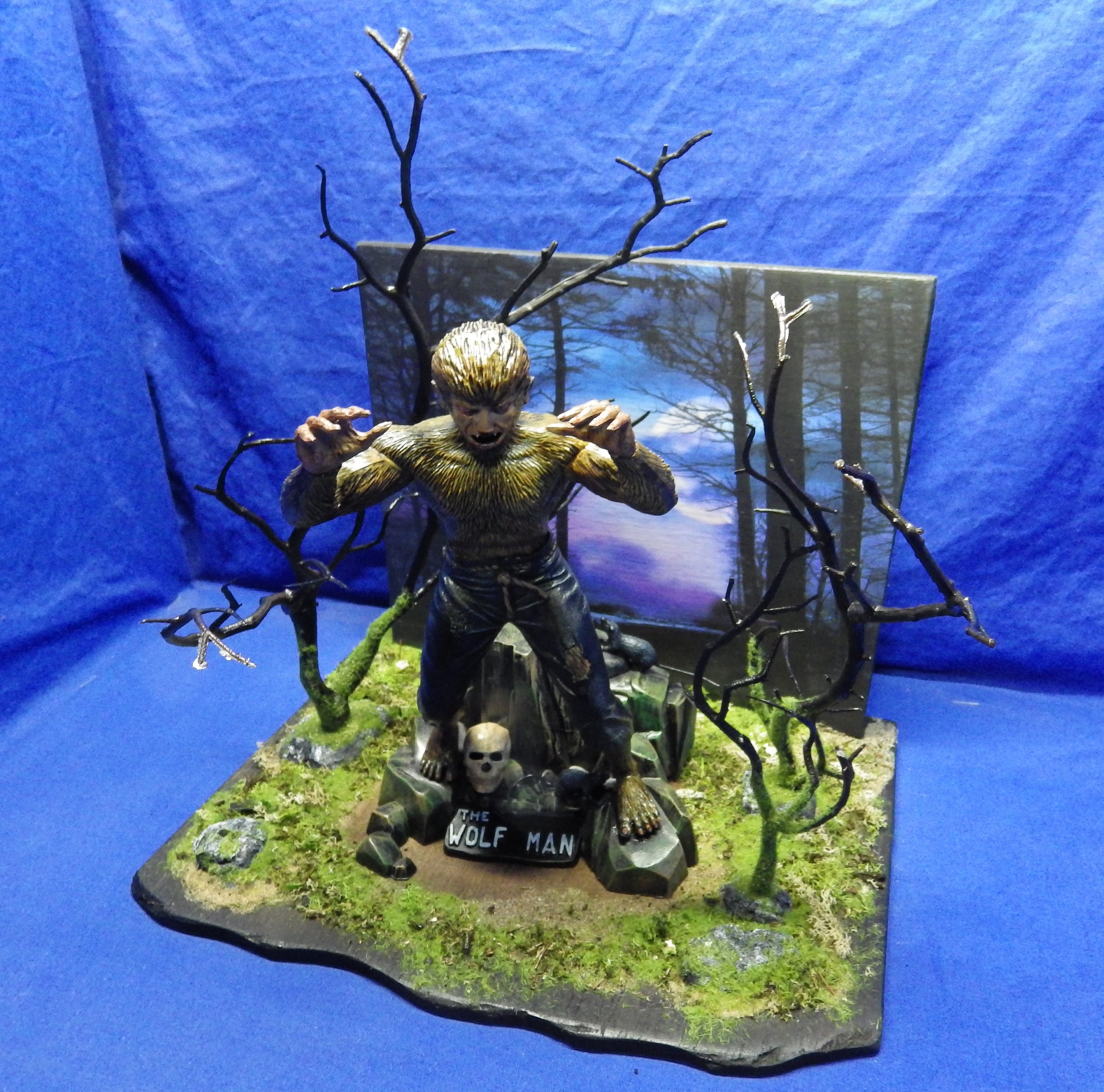 Aurora 1962 original Wolfman Fully Built Model Kit W/base Diorama - Etsy