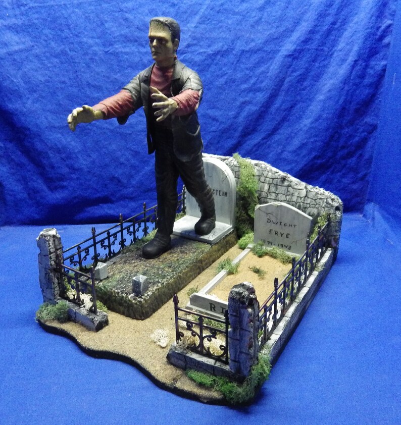 Aurora 1961 original Frankenstein Fully Built Model Kit W/base Diorama ...