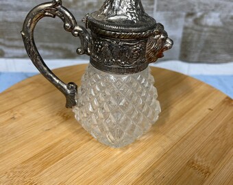 Cut Glass Syrup Pitcher - Etsy