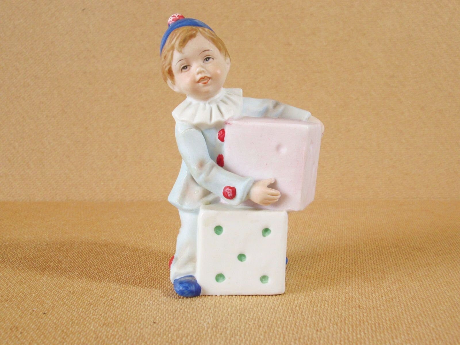 1950s Young Boy Figurine in a Clown's Costume With Dice - Etsy