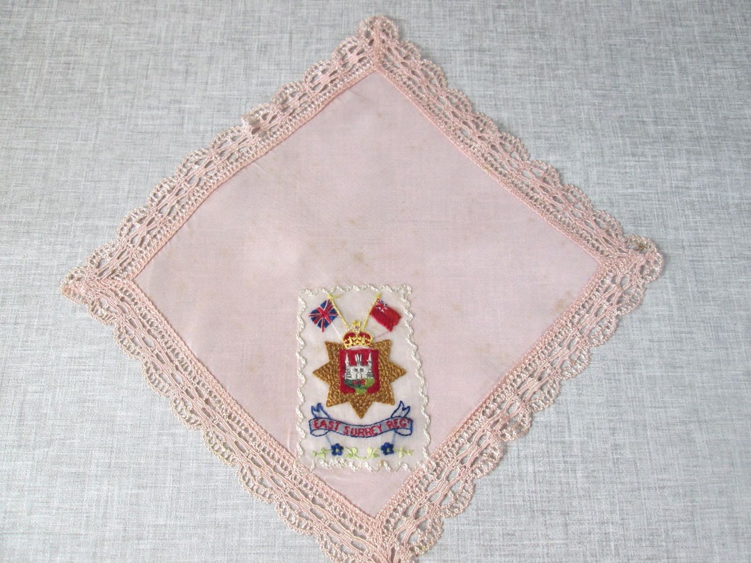 WW2 Keepsake Handkerchief East Surrey Reg - Etsy