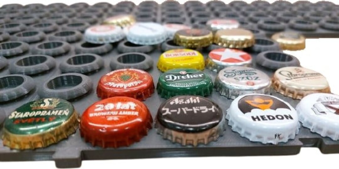 Vintage Beer Capsule Collection Holder, Handcrafted Wall Storage for ...
