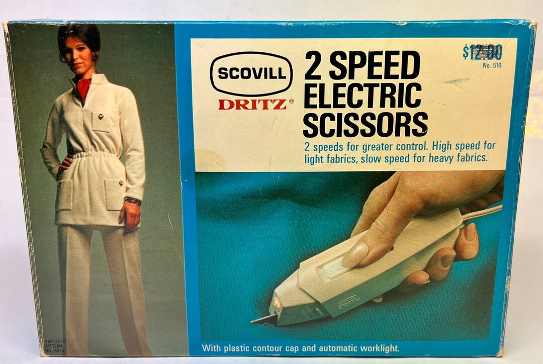 Two Speed Electric Scissors by Scovill Dritz- Switzerland- Works Well ...