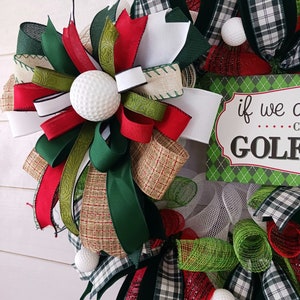 Golf Wreath for Front Door, Sports Lover Gift, Check the Golf Course ...