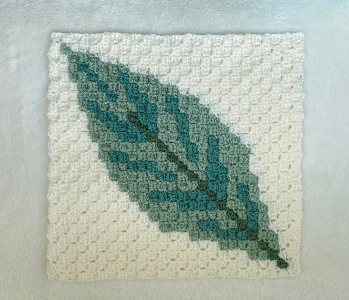 Chinese Evergreen Leaf Square – PDF Crochet Pattern – Crochet Blanket ...
