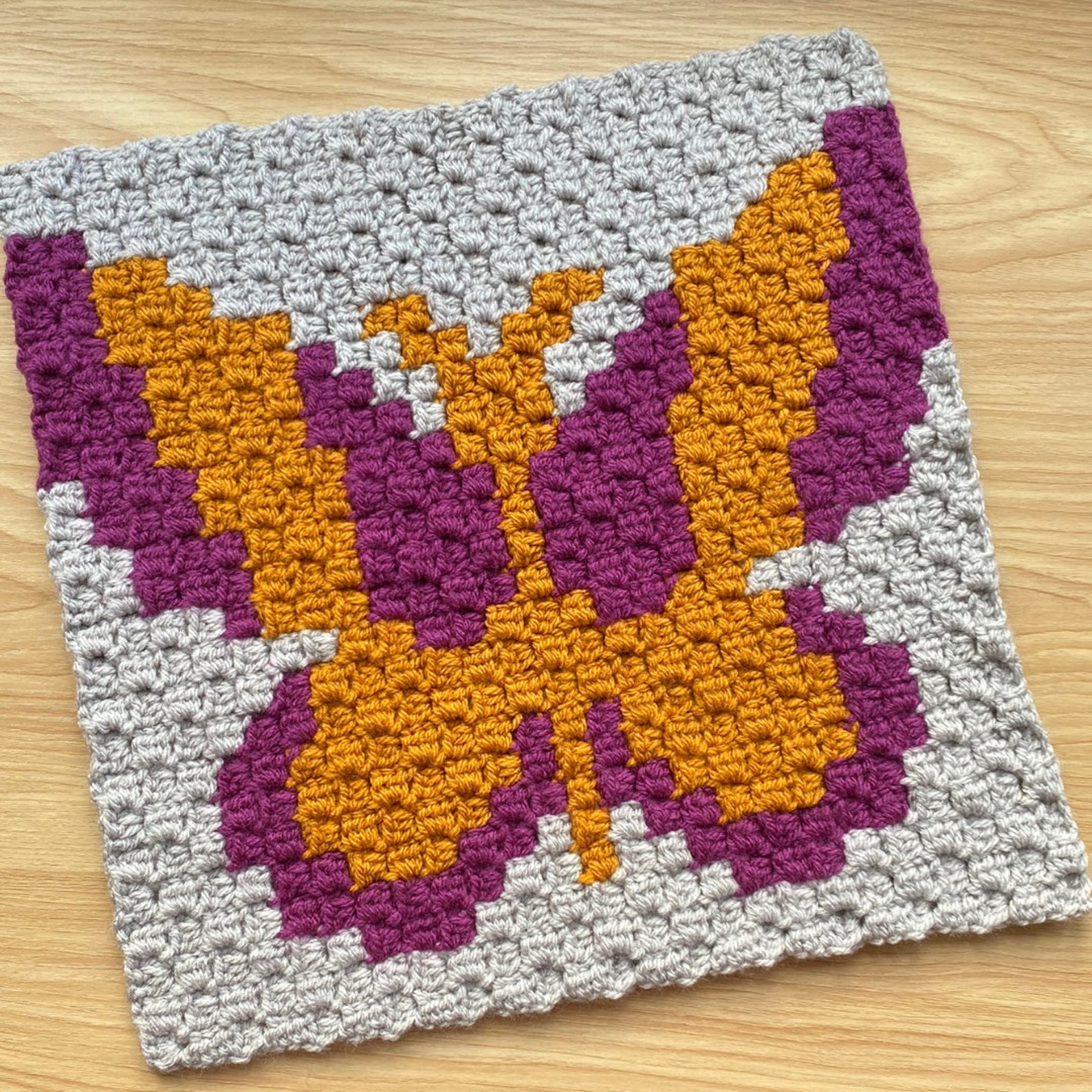 C2C Insect Crochet Blanket Square Pattern – PDF Crochet Pattern ...