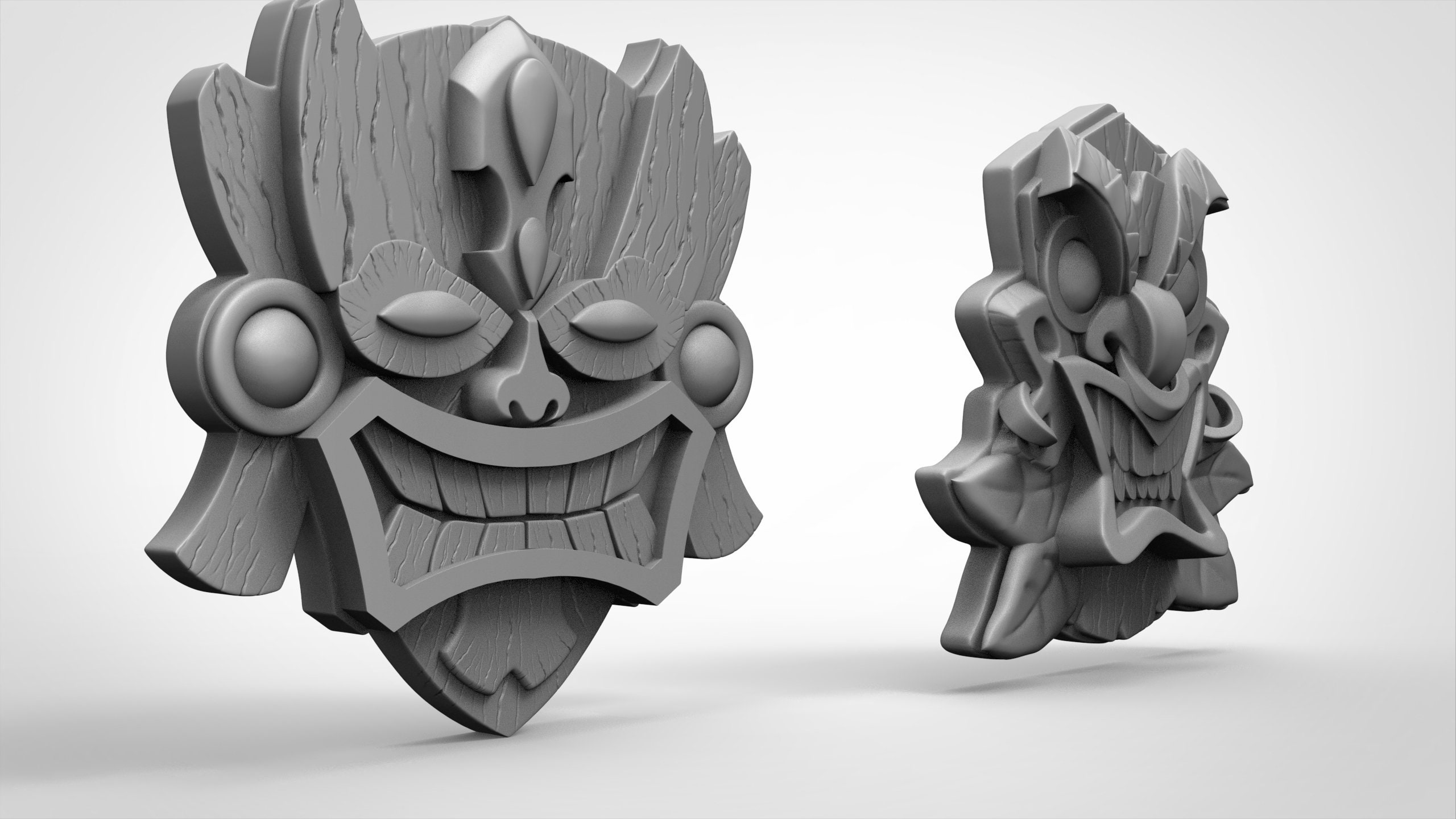 Hawaiian Tiki Godtribal Burning 3D STL Model CNC Router - Etsy