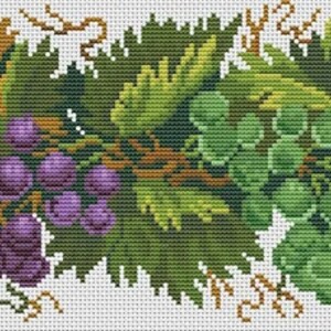 Sampler Cross Stitch Pattern Grape Vintage Cross Stitch - Etsy