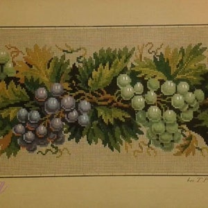 Sampler Cross Stitch Pattern Grape Vintage Cross Stitch - Etsy