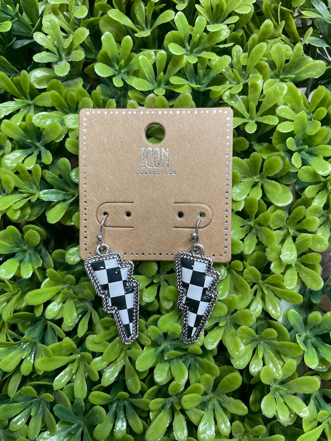 Checkered Lightning Bolt Earrings, Raceday, Racing, Motocross, Dirt ...