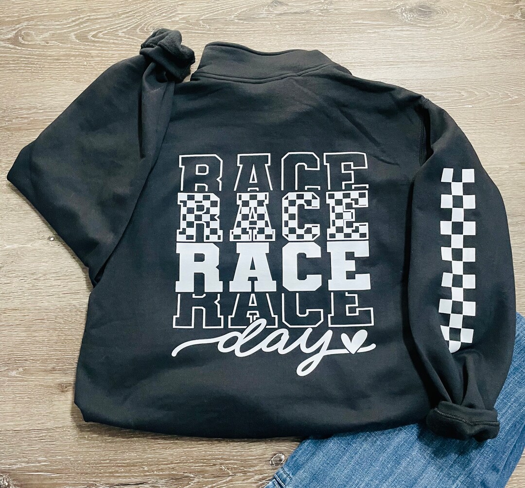 Race Day 1/4 Zip Sweatshirt, Dirt Track Motocross Tee, Racing Tee ...