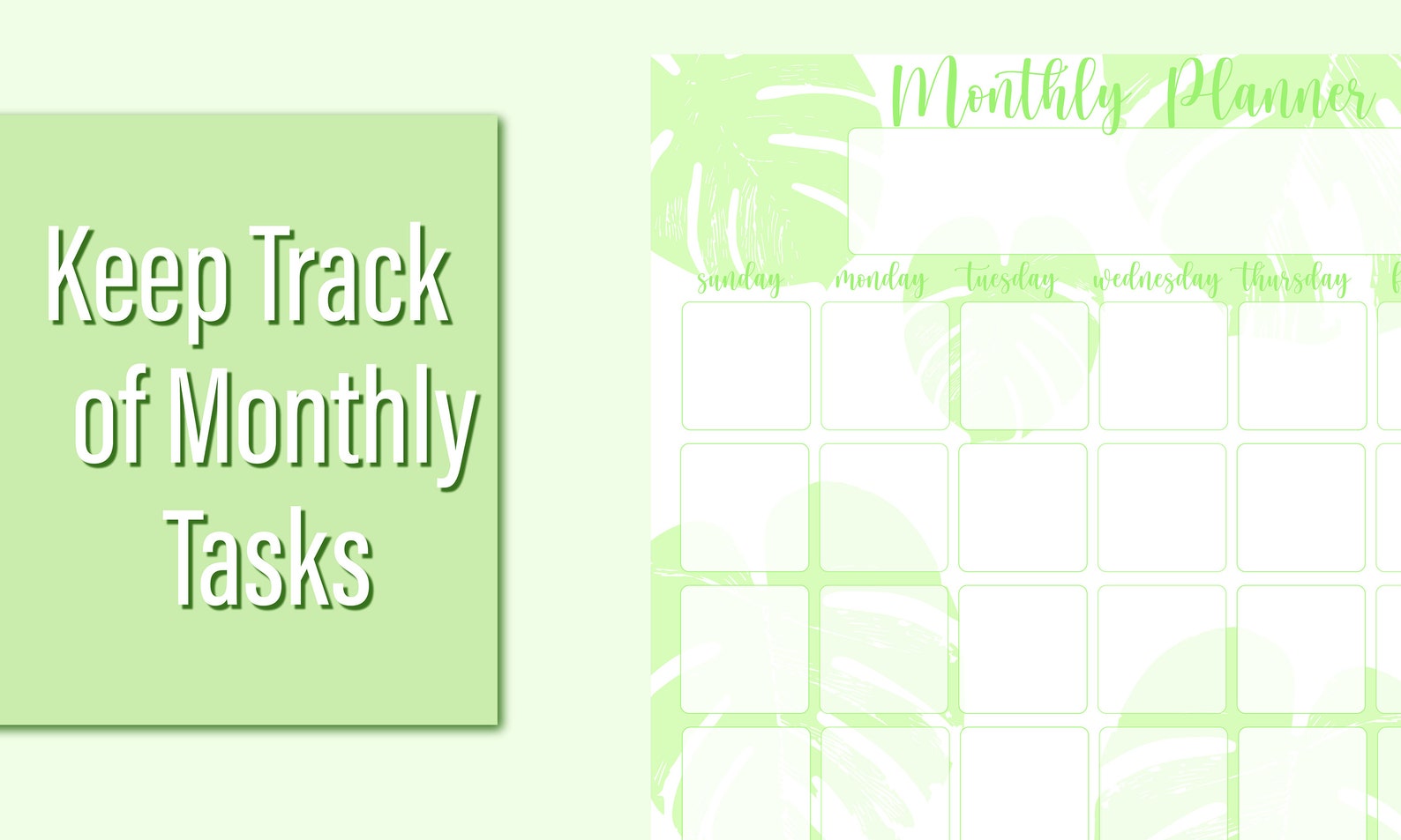 Monthly Planner Printable | Printable Planner | Planner PDF Printable ...