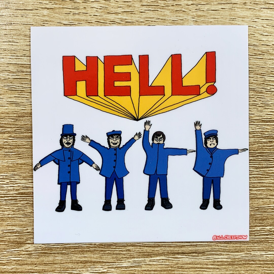 BEATLES "hell!" Sticker - Etsy