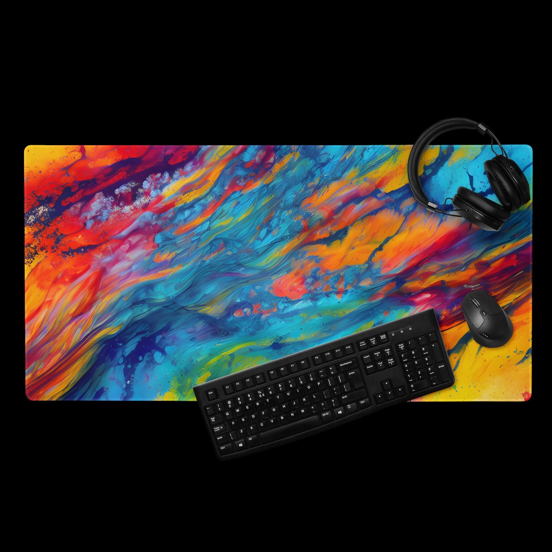 Colorful Mouse Pad - Large Mouse Pad With Abstract Oil and Water ...