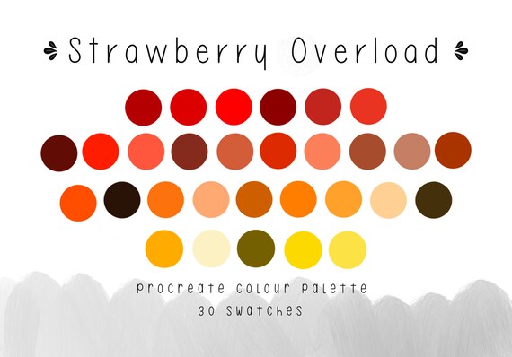 Procreate Color Palette Strawberry Overload Swatches Ipad - Etsy