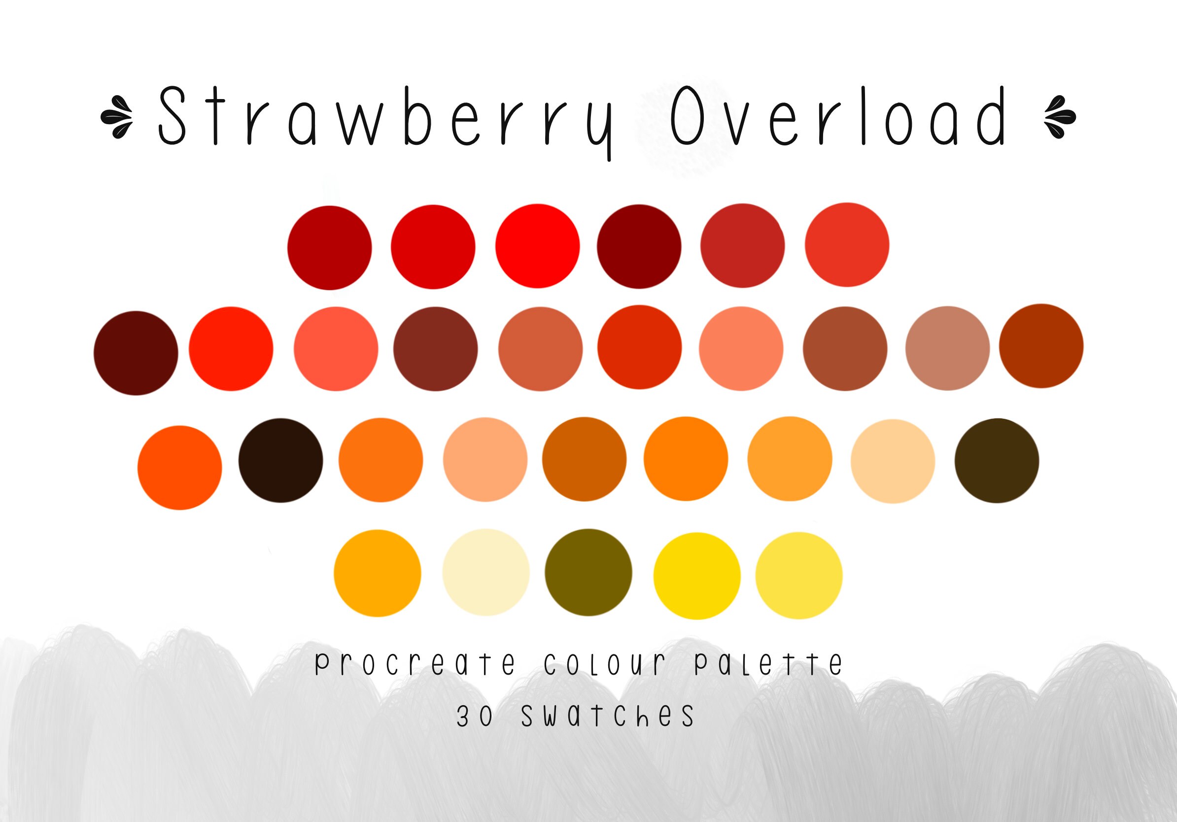 Procreate Color Palette Strawberry Overload Swatches Ipad - Etsy