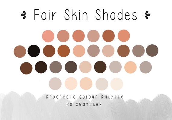 Procreate Color Palette FAIR SKIN TONE Swatches Ipad | Etsy
