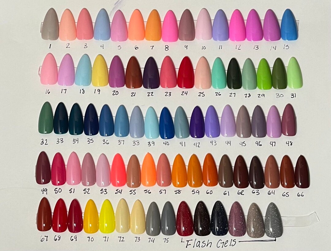 75+ Solid Color Selection Reusable Press on Nails - Etsy