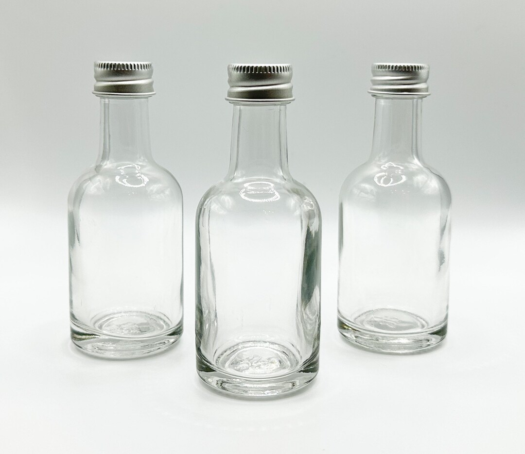 50mls Glass Miniature Spirit Bottle With Aluminium Screw Cap - Etsy UK