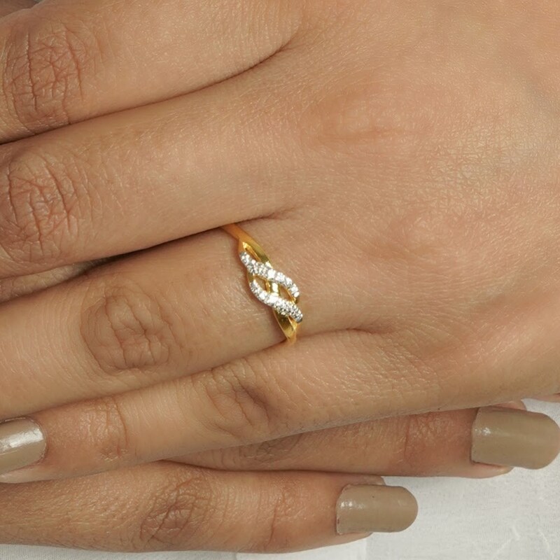 Twist Diamond Ring - Etsy