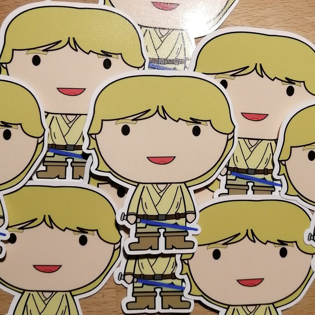 Luke Skywalker Vinyl Sticker Star Wars Decal for Laptop, Desk, Planner ...