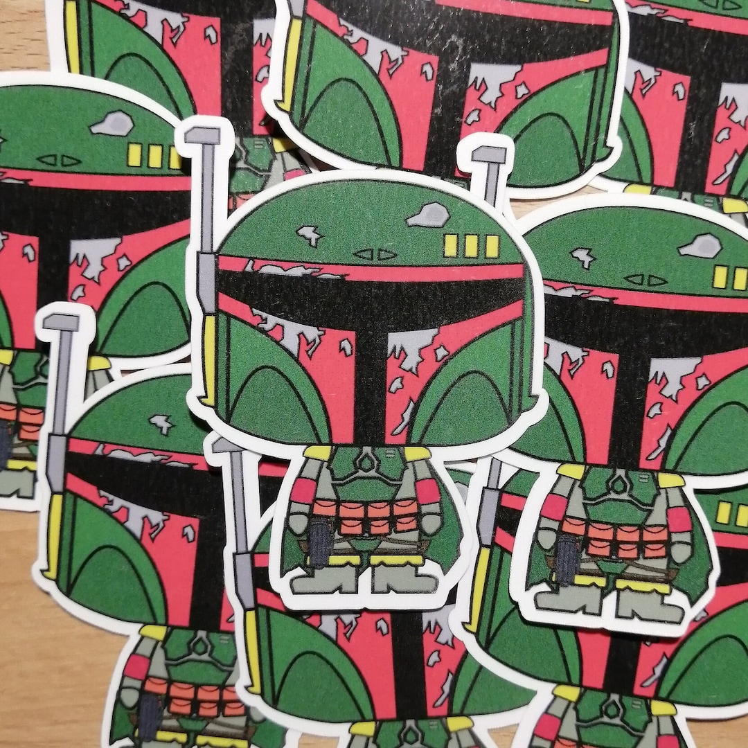 Boba Fett Vinyl Sticker Star Wars Decal for Laptop, Desk, Planner ...