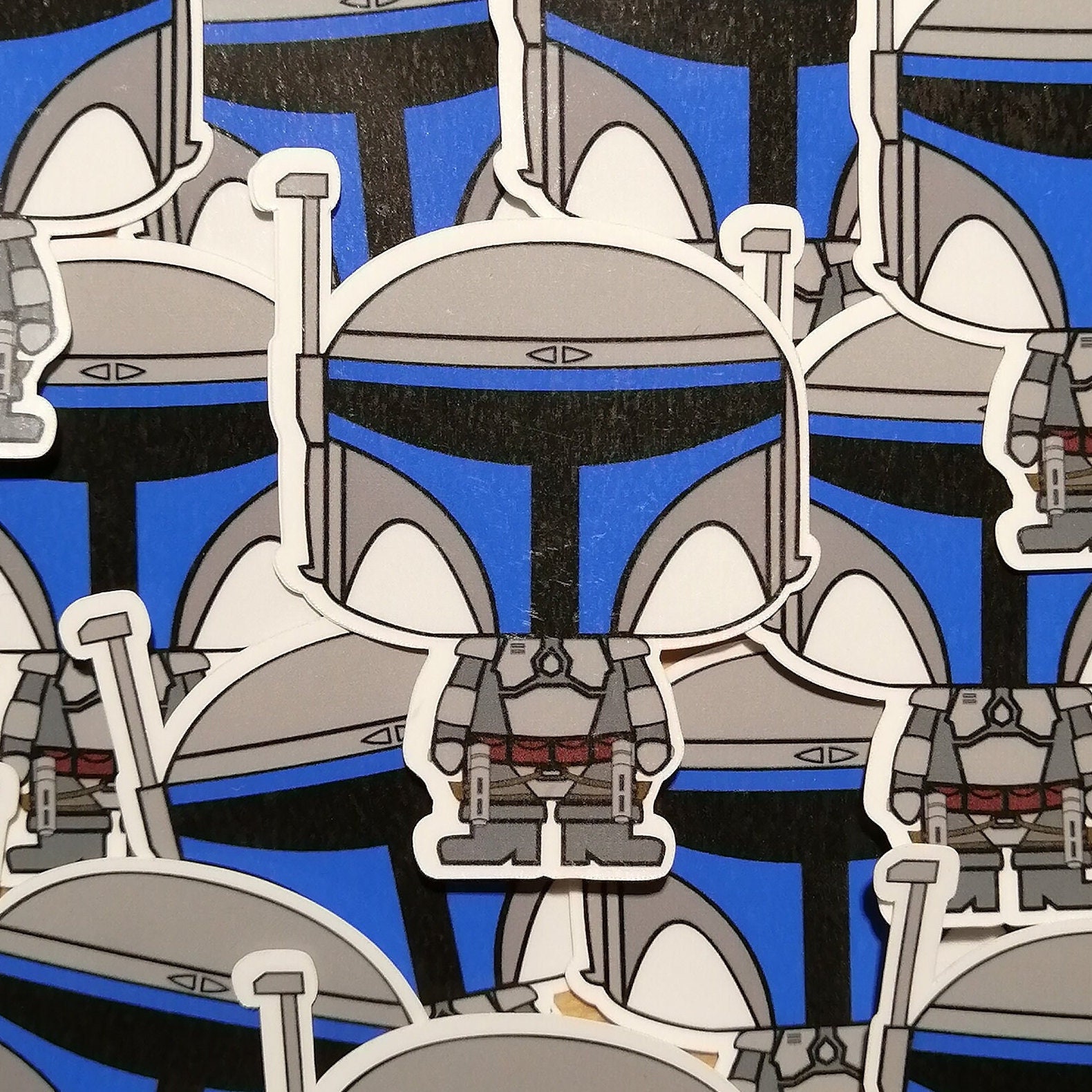 Jango Fett Vinyl Sticker Star Wars Decal for Laptop, Desk, Planner ...