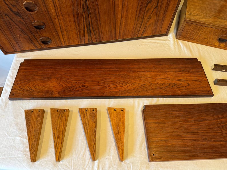 1960s Mid Century Hansen & Guldborg Danish Rosewood Floating Wall ...