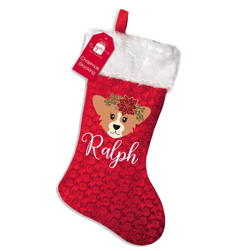 Corgi Christmas Stocking - Etsy