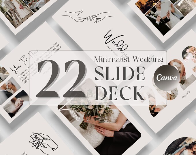 Wedding Slideshow, Wedding Anniversary Slides, Canva Template, Video ...