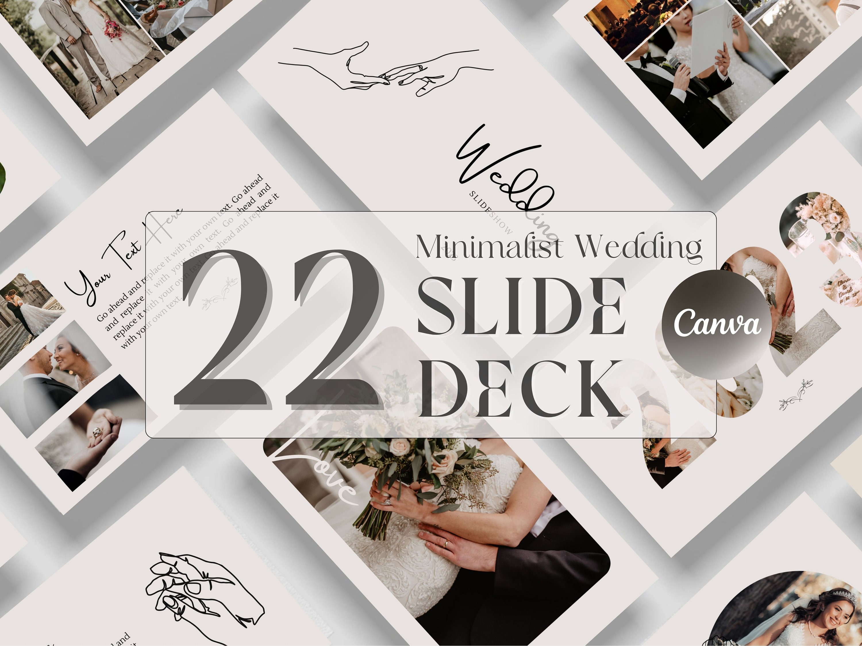 Wedding Slideshow, Wedding Anniversary Slides, Canva Template, Video ...
