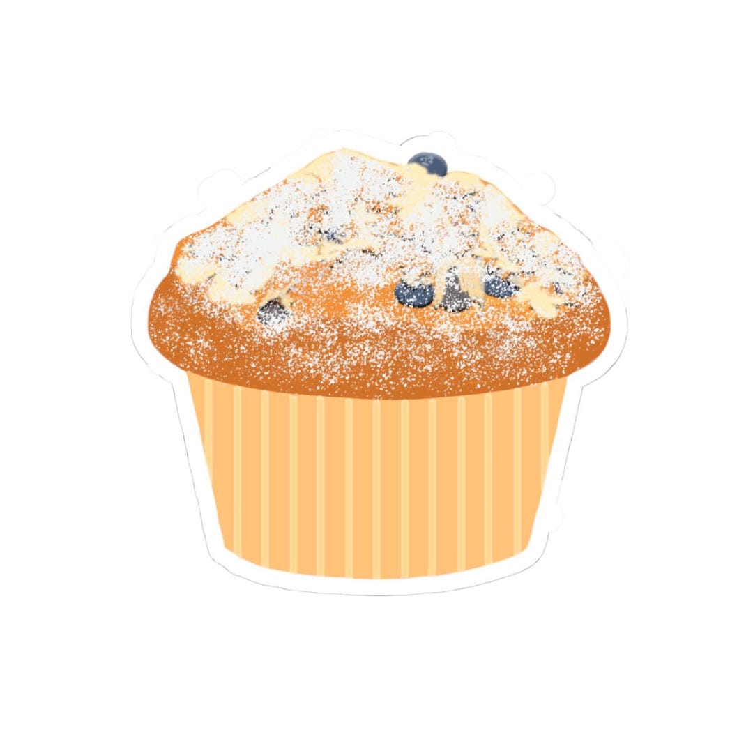 Sugared Blueberry Muffin Kiss-cut Sticker - Etsy