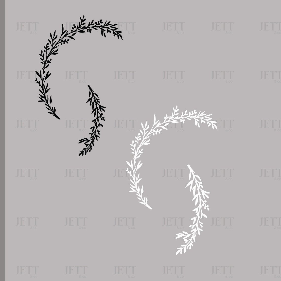 Greenery Berry Wreath PNG & SVG Clipart Hand Drawn | Etsy