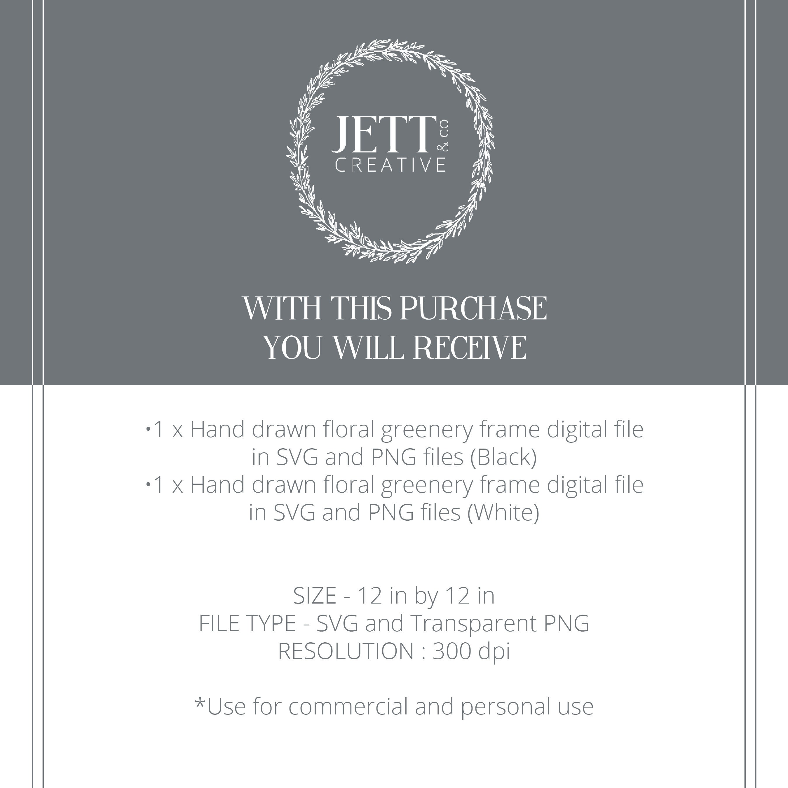 Floral Greenery Frame PNG & SVG, Clipart, Hand Drawn Illustrated ...